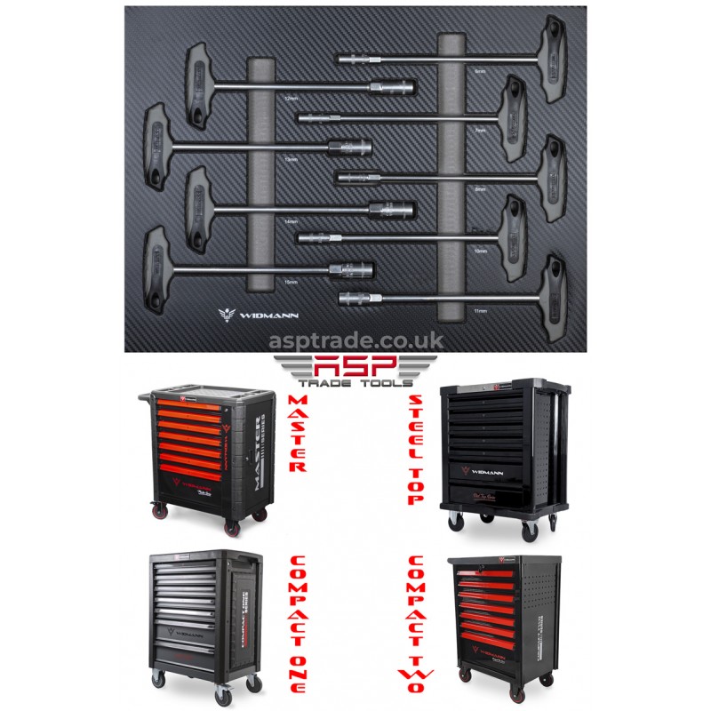 Widmann Master Series Tool Chest Steel Top Black Red | ASP TRADE